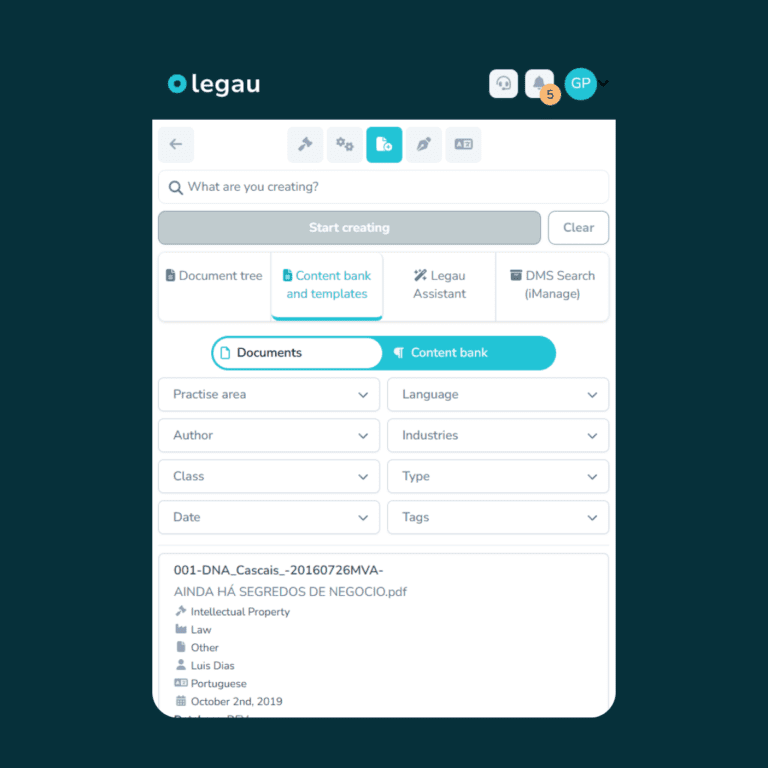 Create - Legau - Generative AI Legal Document Drafting